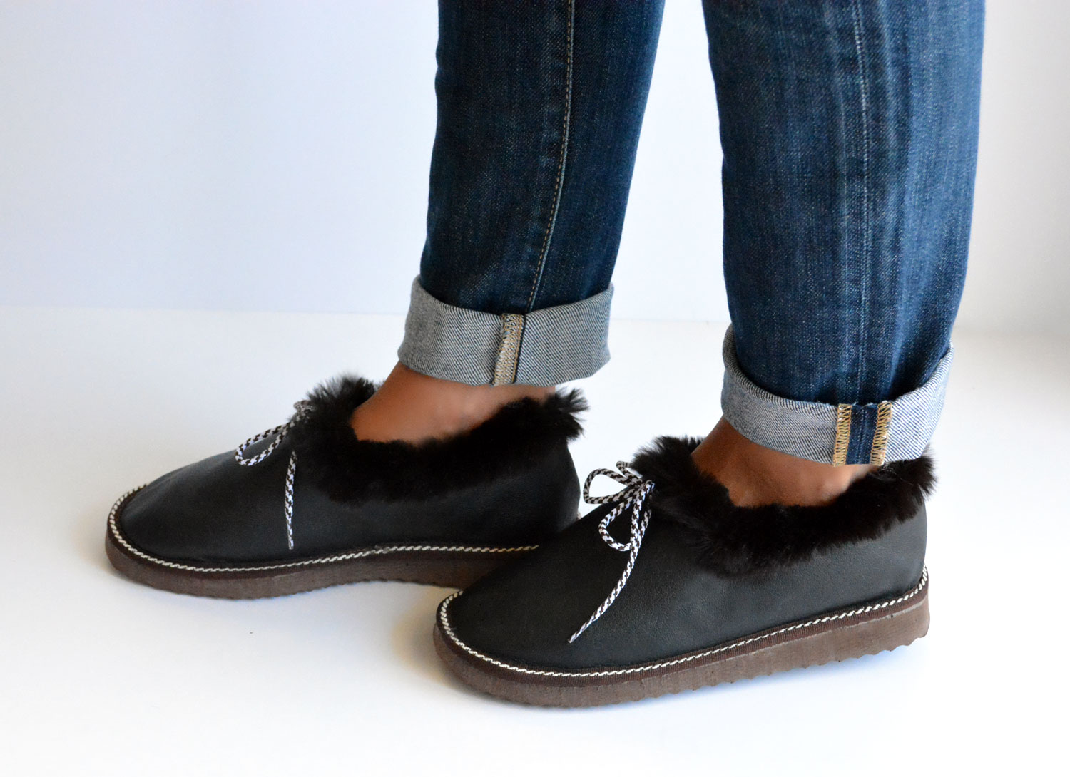 Touch of Warmth. Handmade Shoe-Slippers for women made with smooth ...